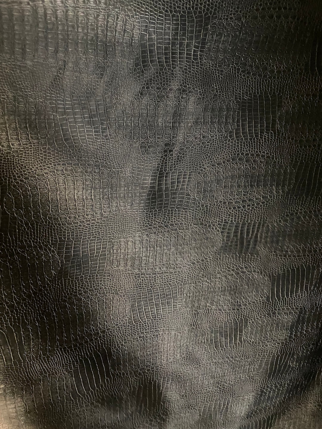 New Exotic Crocodile Design Black Color Poly Woven Non Stretch Fabric ...