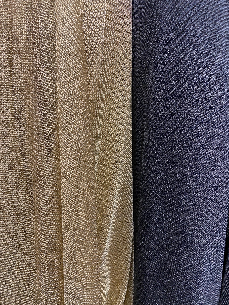 Metallic Mesh Chain Design 2-way Stretch 58/60 Sold by the | Etsy