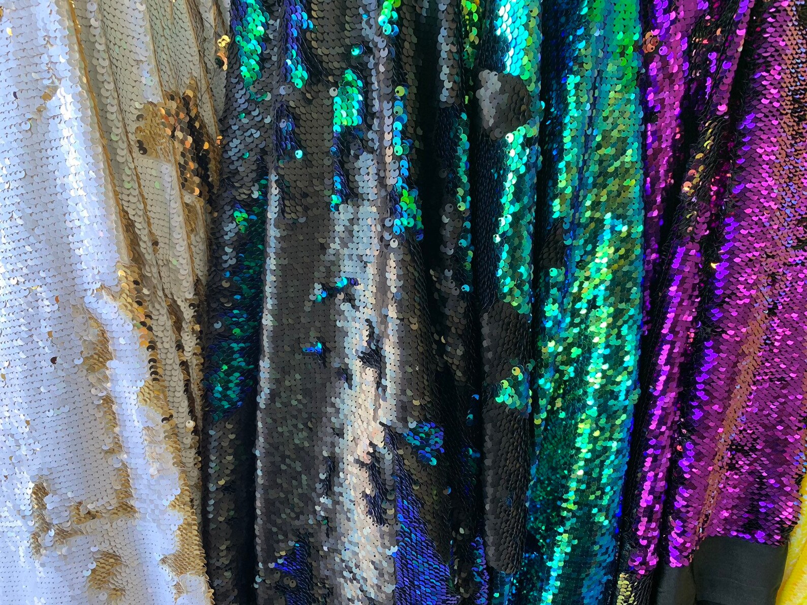 Mermaid Iridescent Sequins 2tone Reversible Sequins on Spandex | Etsy