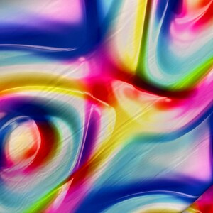 New Abstract Design Rainbow Color Print on Best Quality of Nylon ...