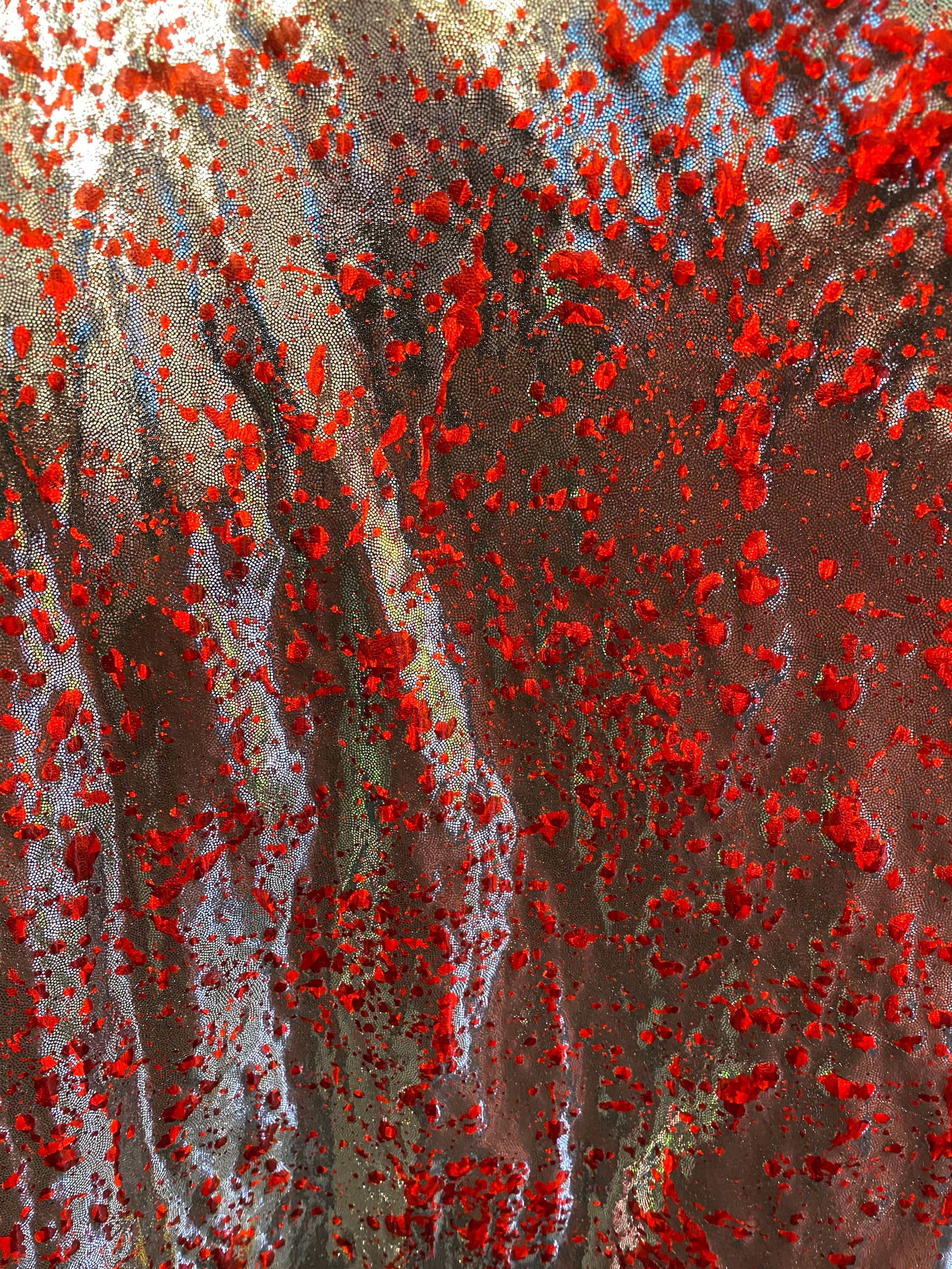 Black and Red Silver Splatter Fabric - Etsy