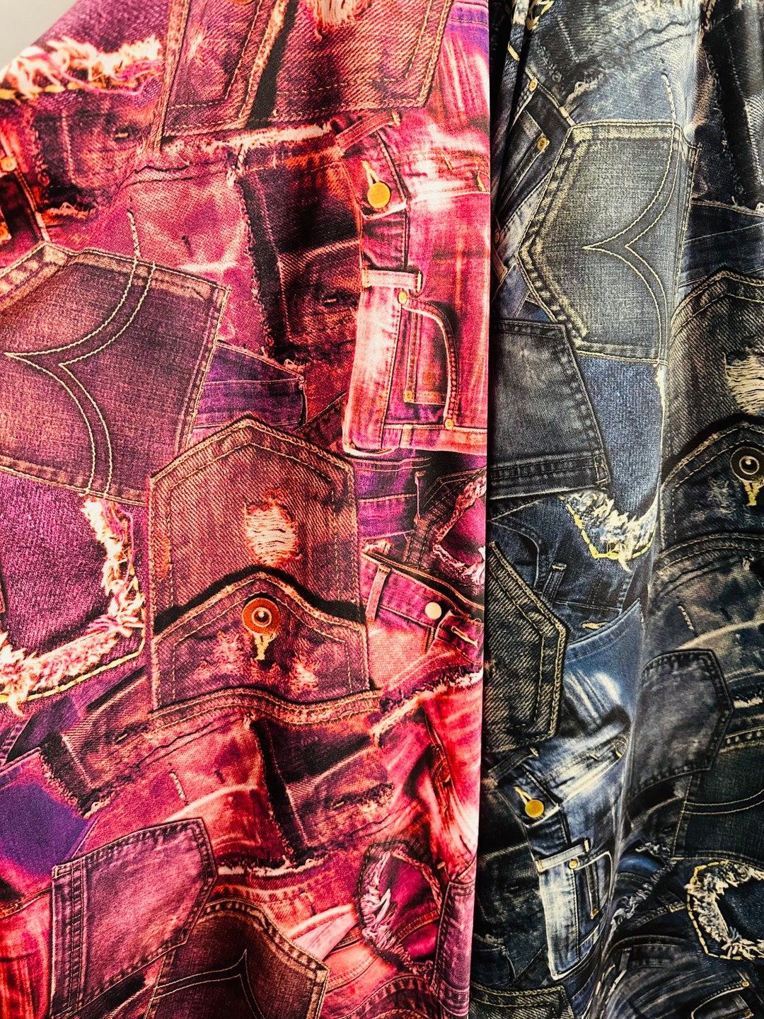 New Jeans Design Print on Great Quality of Nylon Spandex 4way Stretch ...