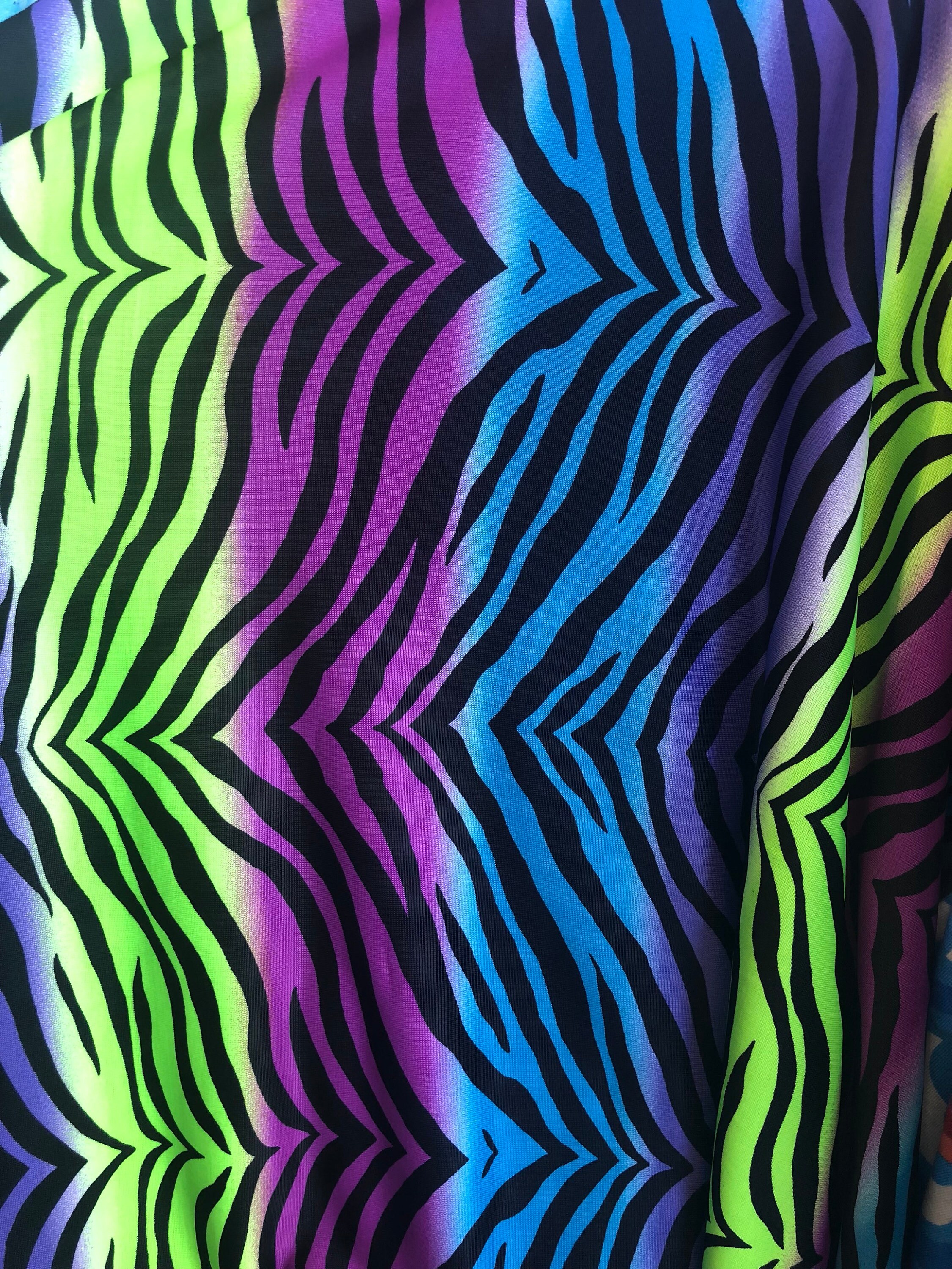 New Spandex Zebra Design Multicolor Light Weight Poly Spandex 4way ...