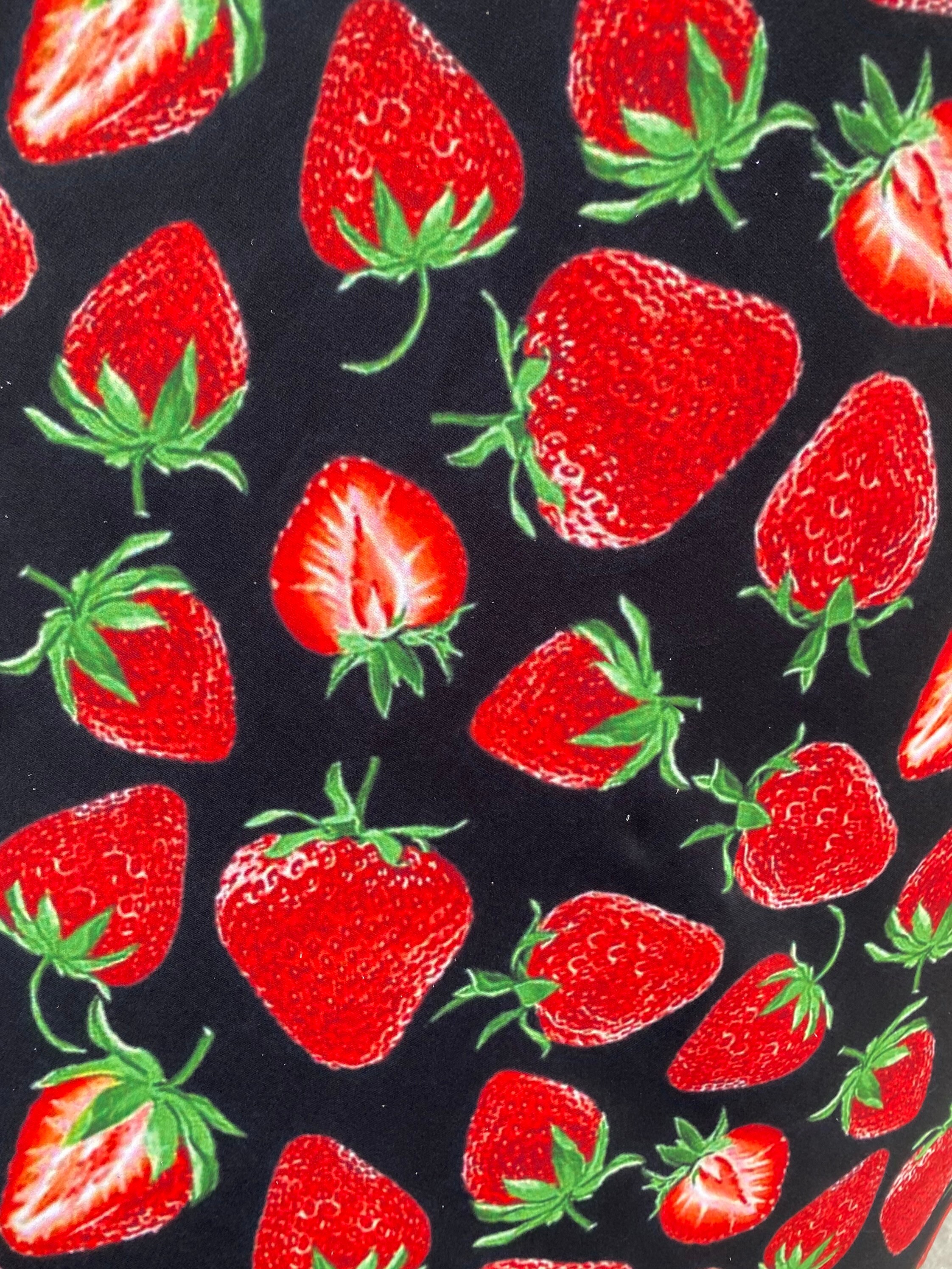 New strawberry design print on great quality of nylon spandex | Etsy