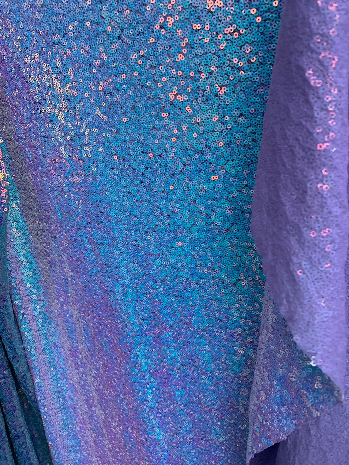 New Iridescent Mini Disco Sequins 3mm on Stretch Mesh 4way - Etsy