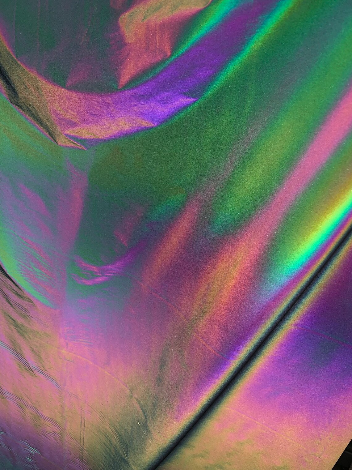 New Rainbow Reflective Light Weight Vinyl Non Stretch 58/60" Sold by ...