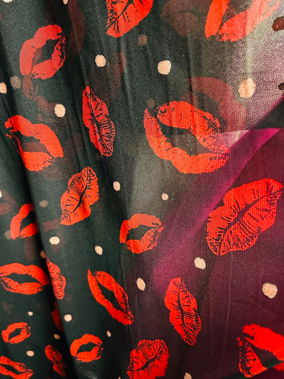 Lips Design Print on Power Mesh 4-way Stretch 58/60” Sold by the YD ...