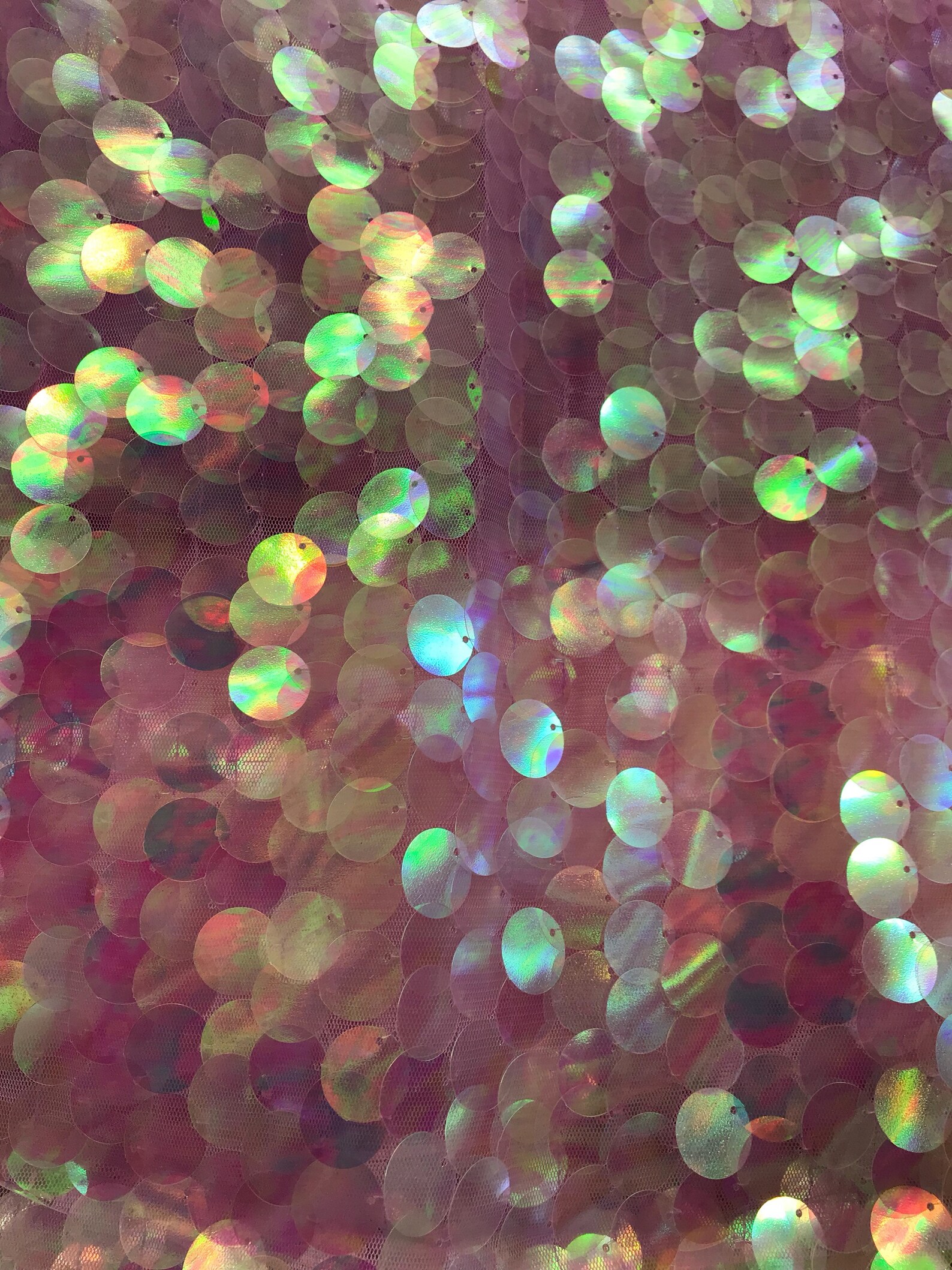 Iridescent Sequins Paillette Design 20mm Sequins Size Mesh Base 58/60 ...