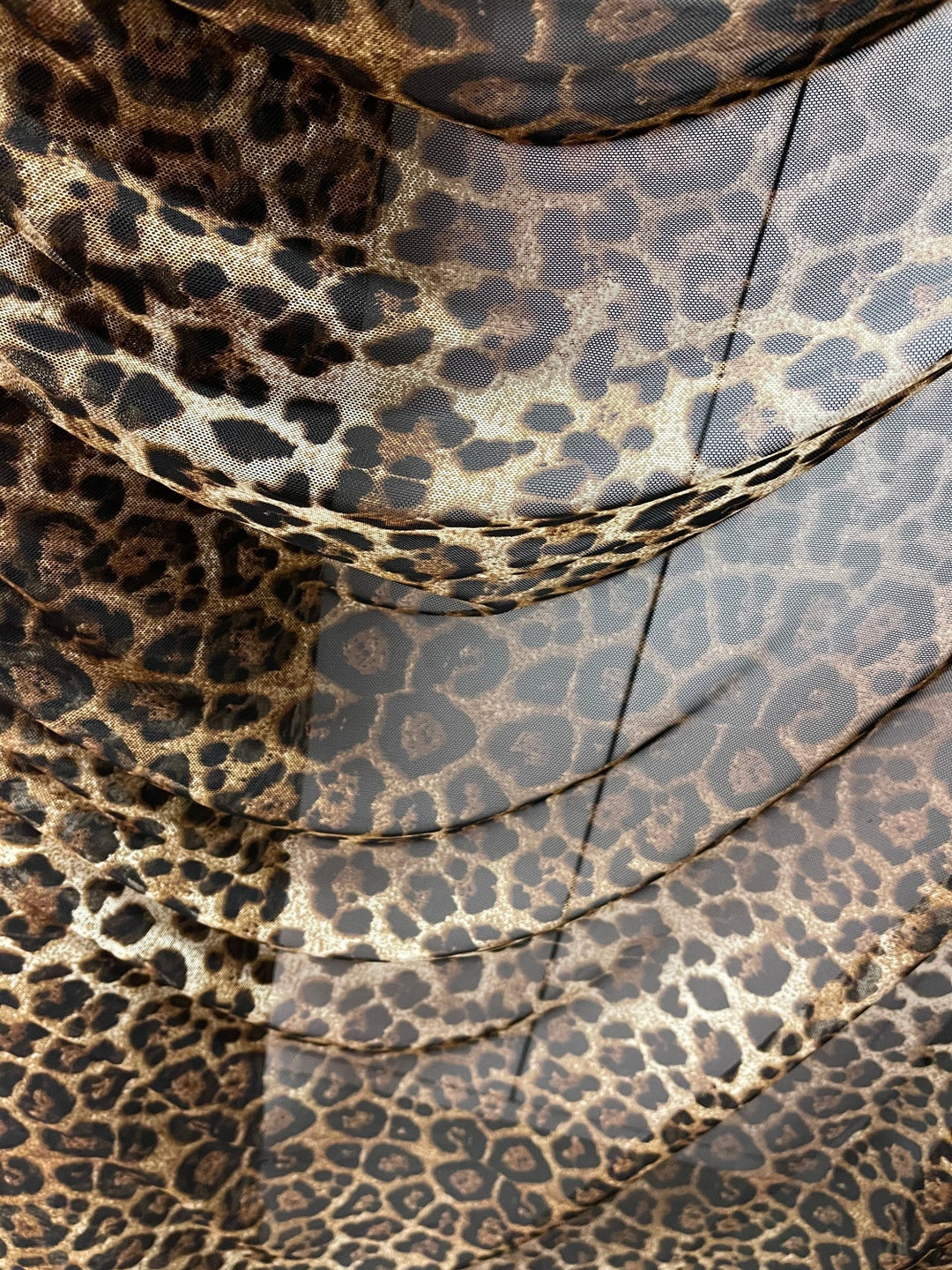 New Leopard Design Print on Stretch Power Mesh 4-way Stretch 58/69 ...