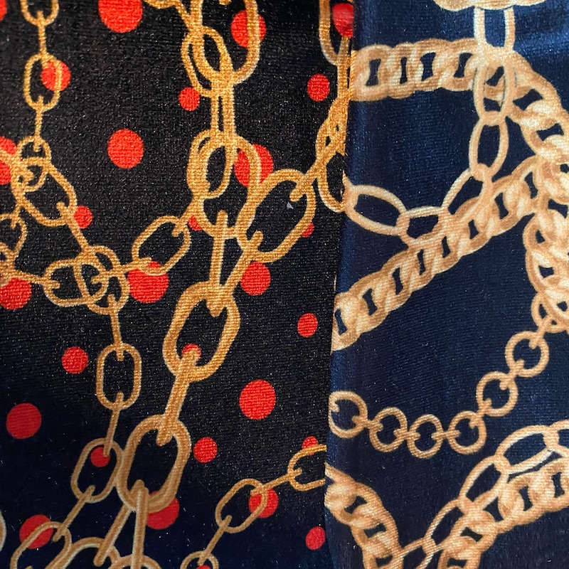 Chain Print Fabric - Etsy