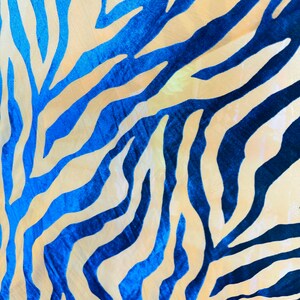 Luxury Tiger Design on Stretch Burnout Velvet 4-way 58/60” Sold by the ...
