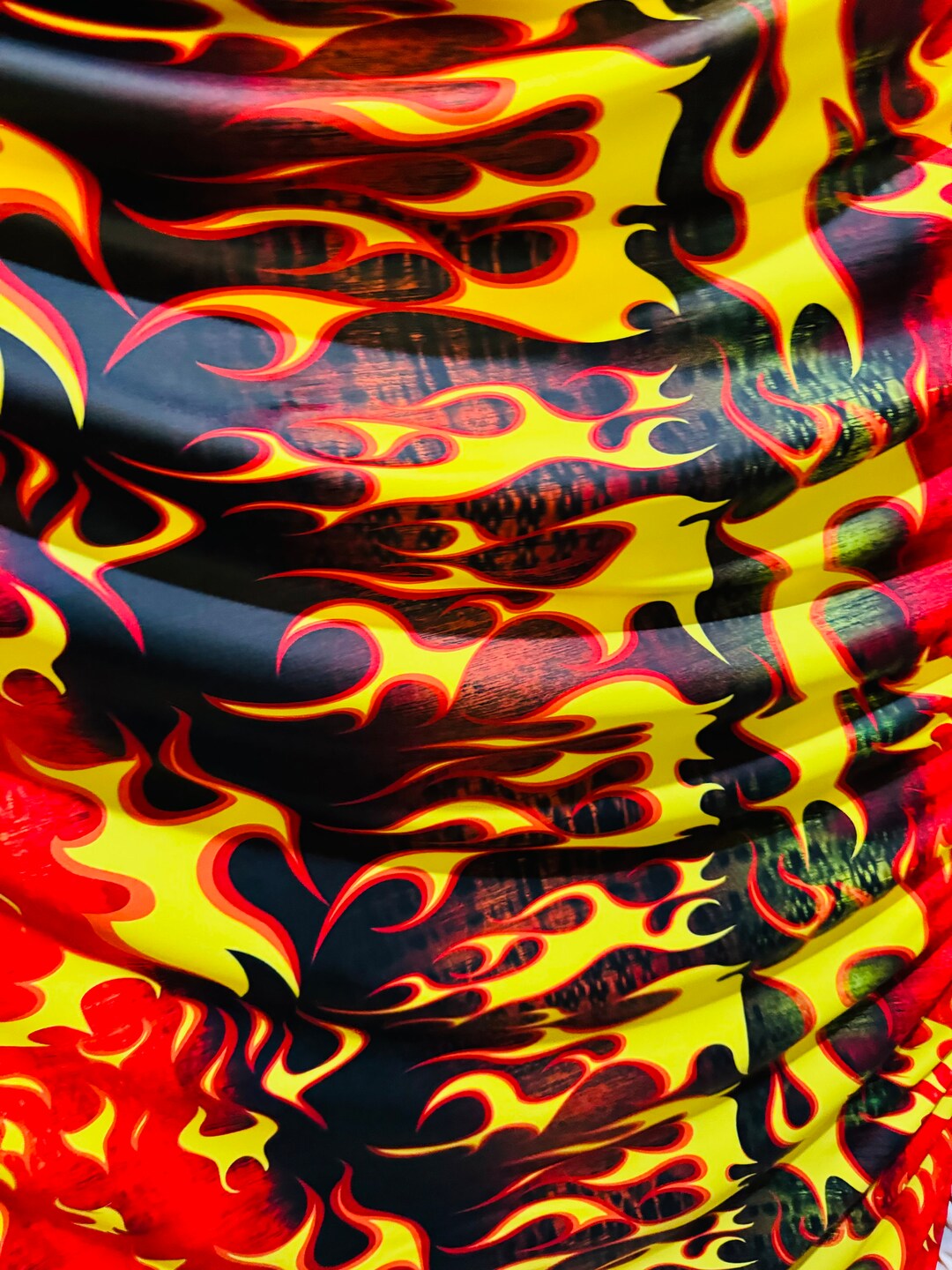 New Fantastic Flames Design Print on Great Quality of Nylon Spandex 4 ...