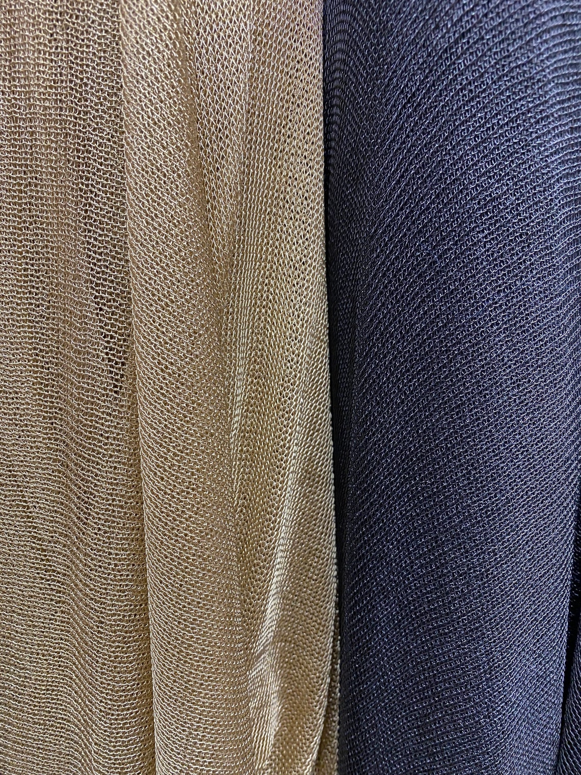 Metallic mesh chain design 2-way stretch 58/60 Sold by the | Etsy