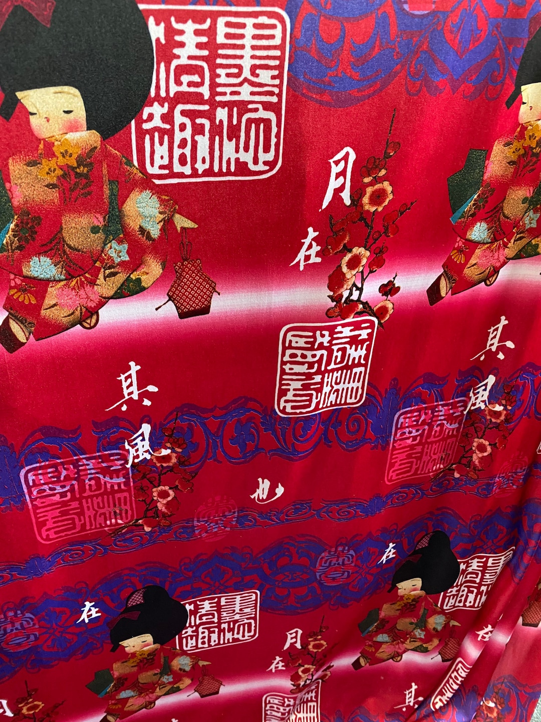New Japanese Design Print on Poly Spandex 4-way Stretch 58/60” Sold by ...
