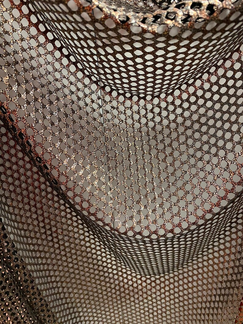 Skin Snake Design Print on Fishnet Metallic Diamond Mesh 2-way | Etsy