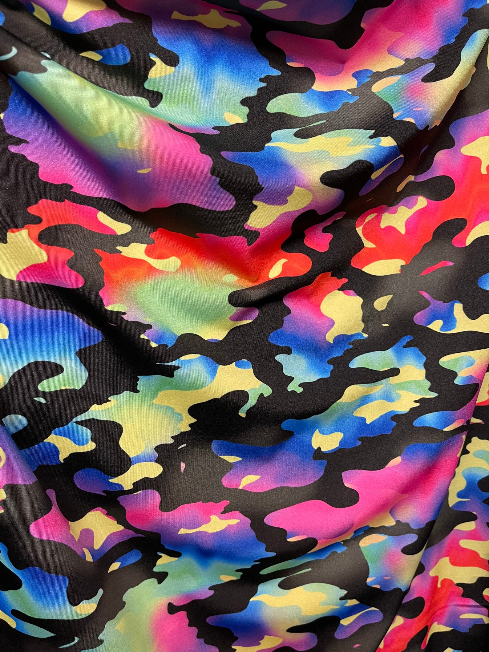 New Camouflage Rainbow Design Print on Nylon Spandex 4-way - Etsy
