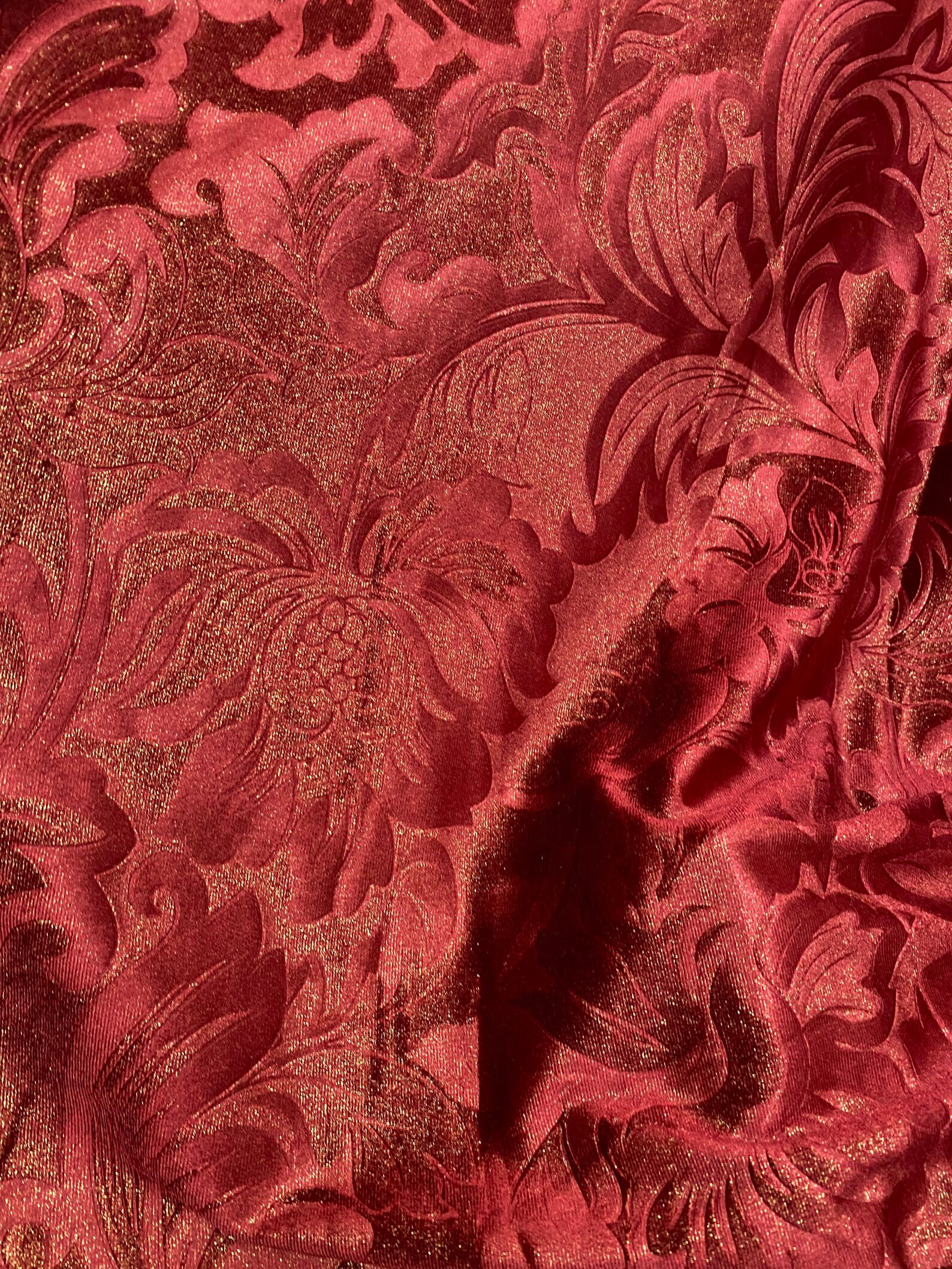New Embossed Flower Design With Glitter Foil on Stretch Velvet | Etsy