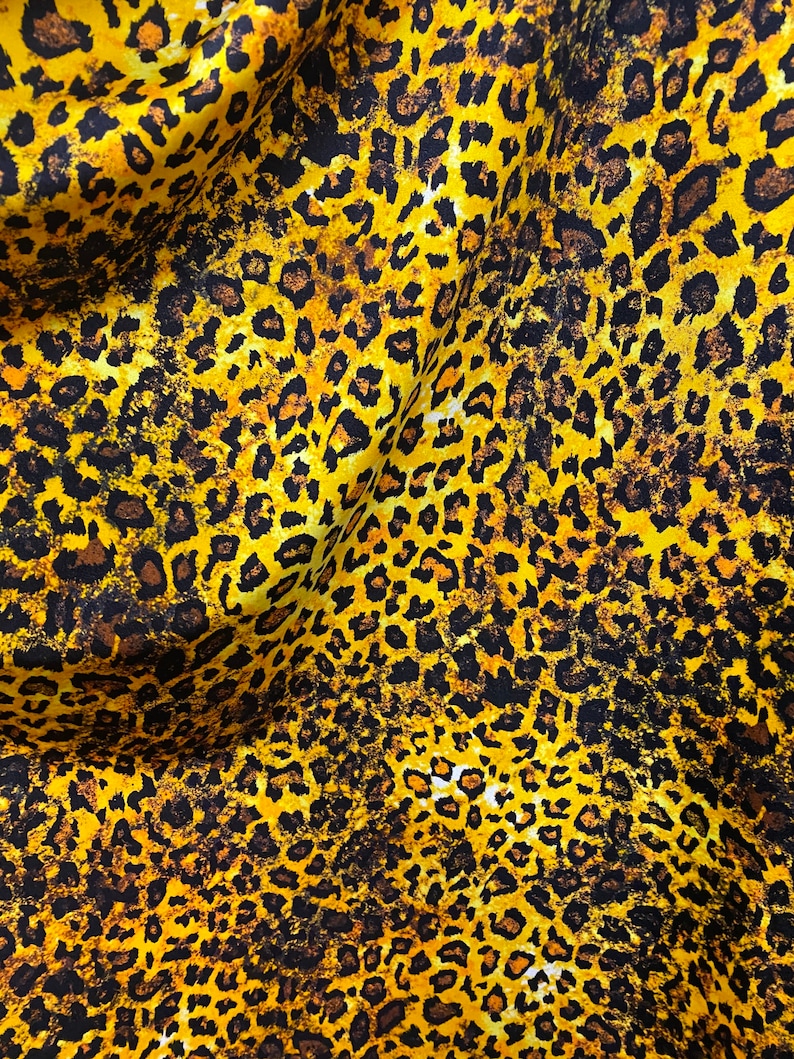Exotic Leopard Design Gold/brown/black Print on Best Quality - Etsy