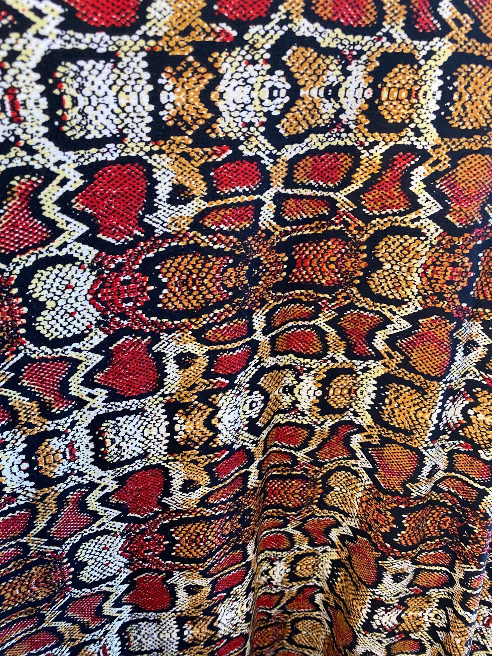 New Exotic Snake Design Print on Poly Spandex Matte Medium Weight 2-way ...