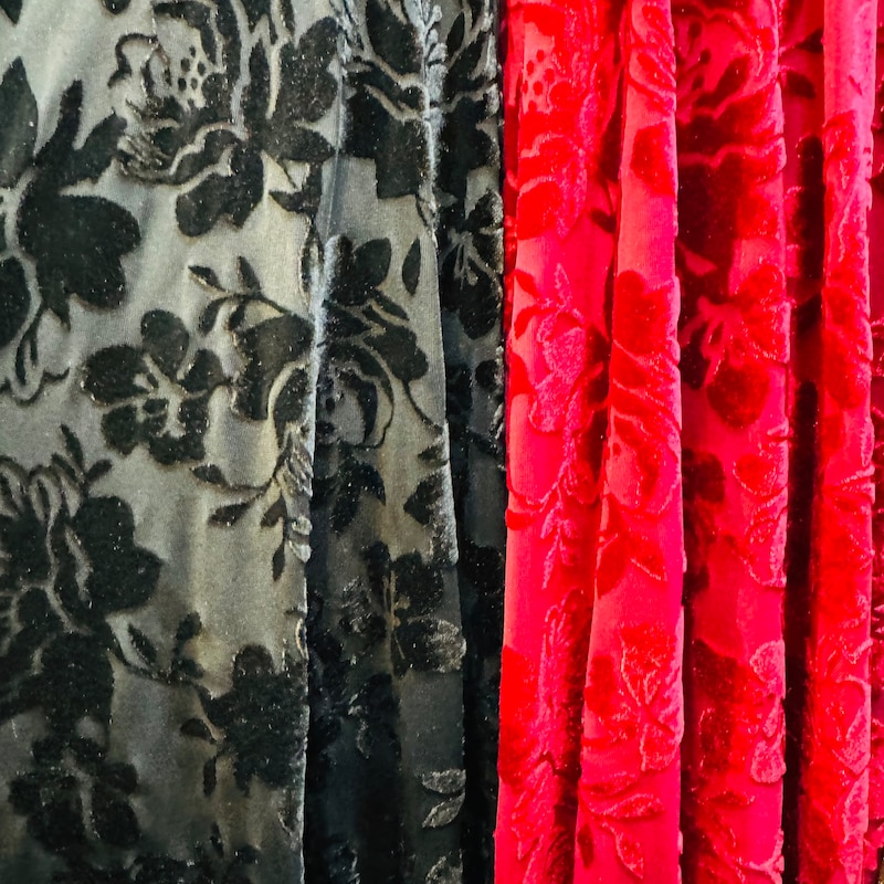 Floral Velvet Fabric - Etsy