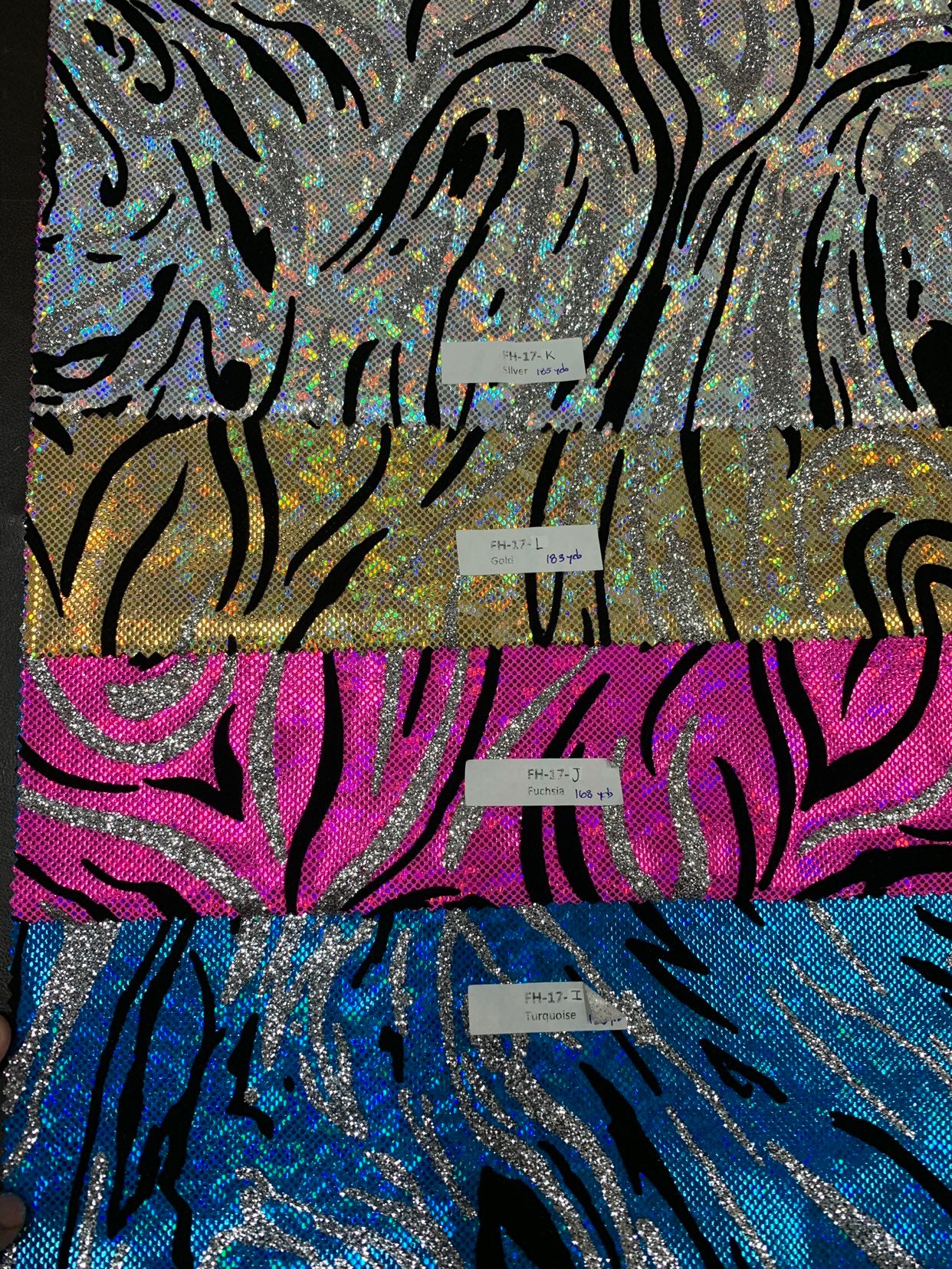 New Shatter Glass Modern Swirl Design With Silver Glitter and | Etsy