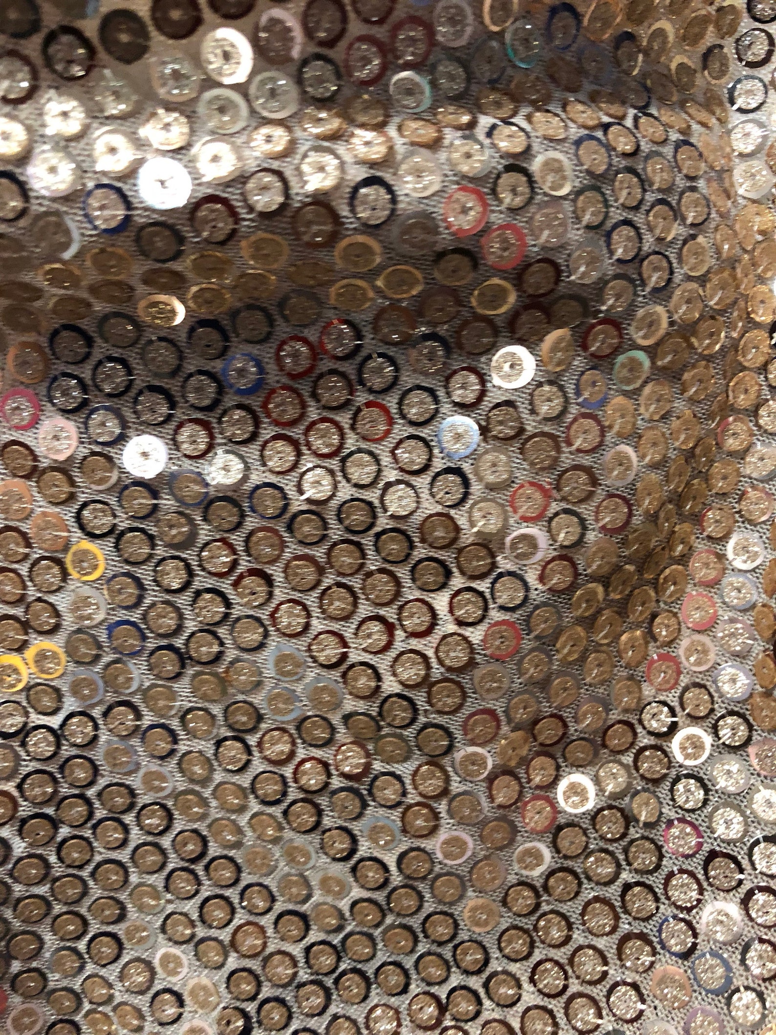 New Diamond Sequins Holo 3mm Embossed on Stretch Mesh 2way 50/52" Sold ...
