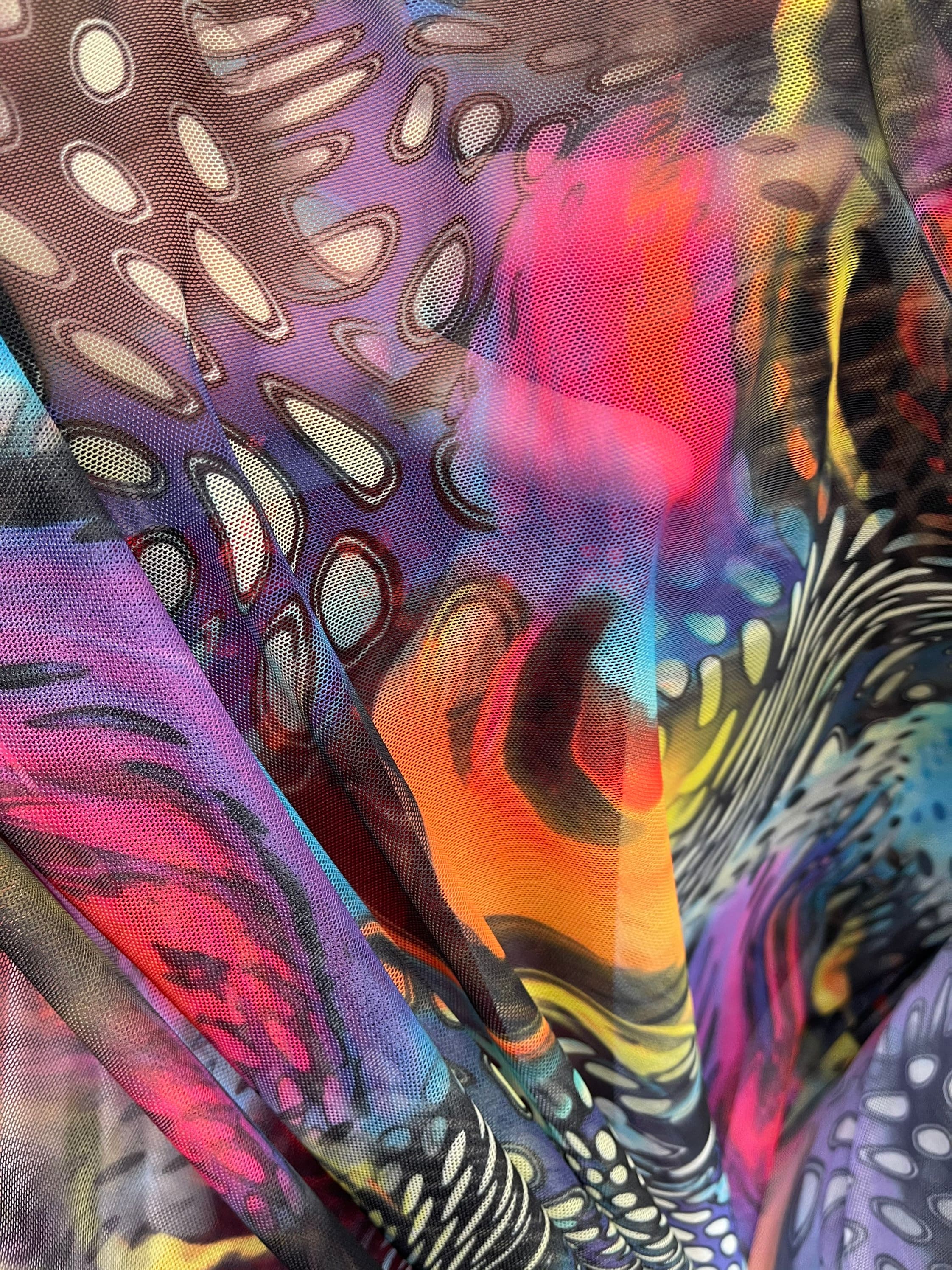 New abstract design print on great quality of stretch power | Etsy