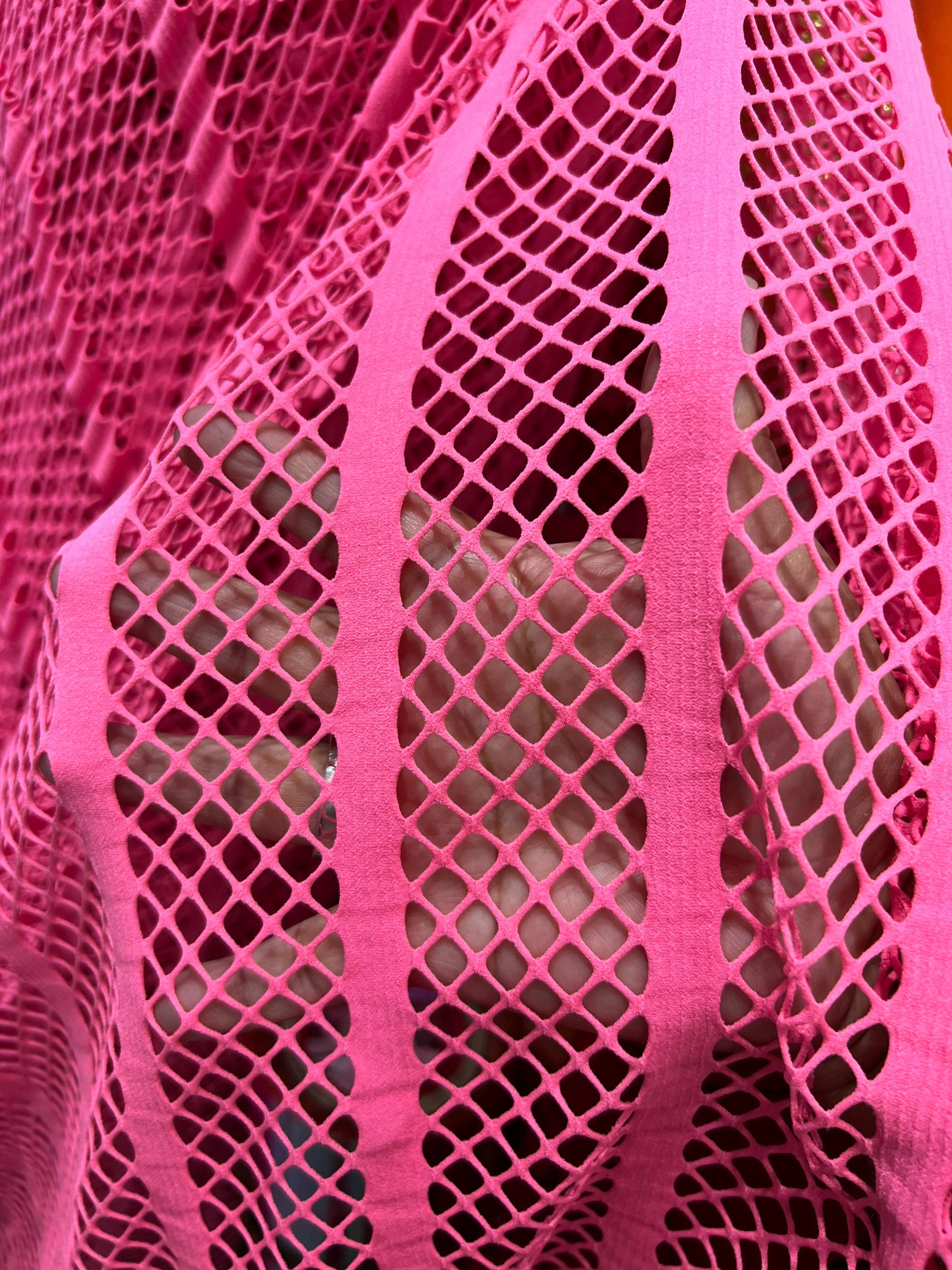 Stripe Fishnet Design Nylon Spandex Fishnet 4-way Stretch 58/60” Sold ...