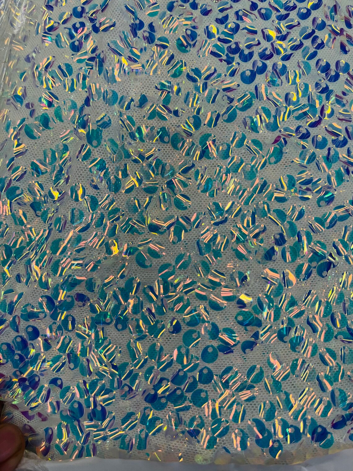 New Modern Scale Iridescent Sequins Embroidered on Stretch | Etsy