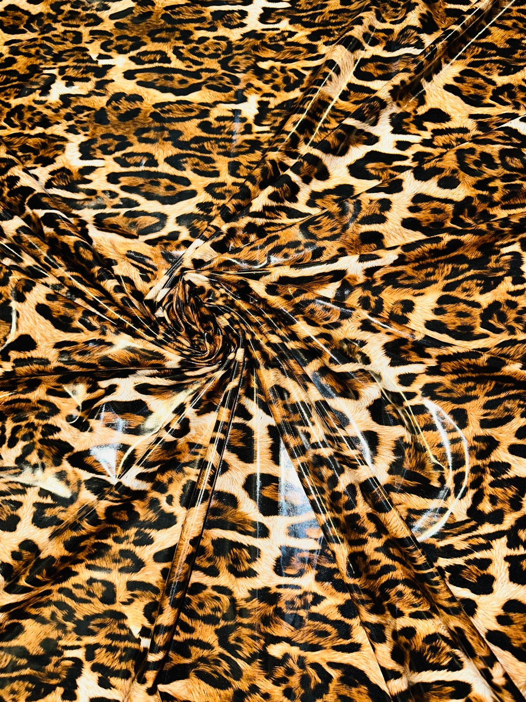 Exotic Leopard Design Print on Latex Stretch Vinyl 4-way Stretch 58/60 ...