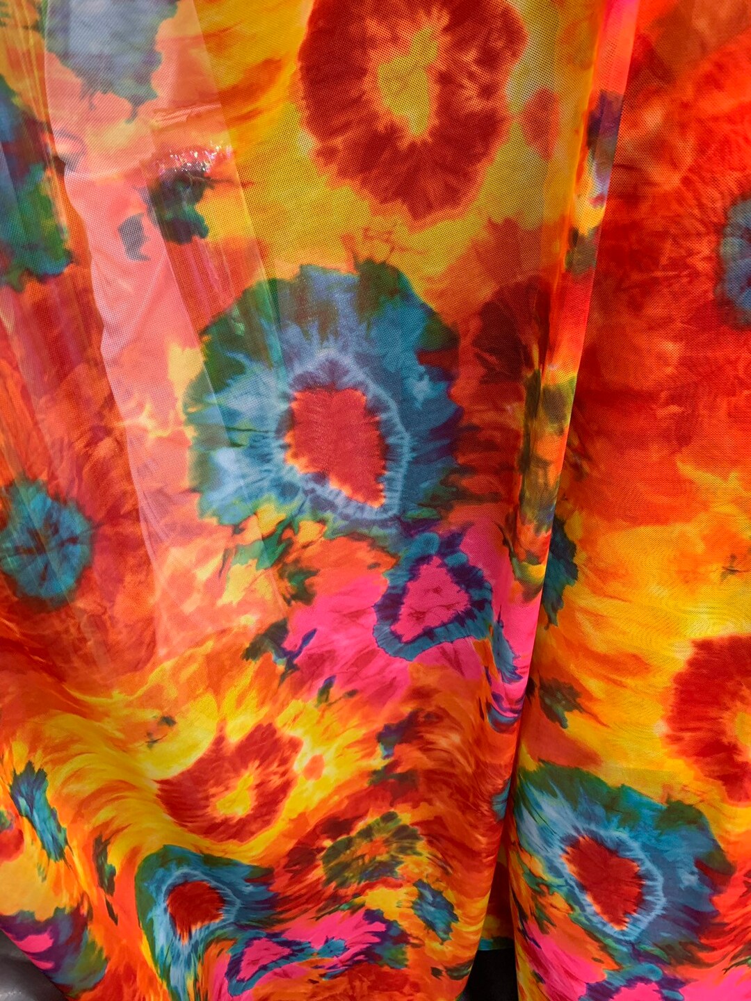 New Print Power Mesh Lava Design Nylon Mesh 4way Stretch 58/60" Sold by ...