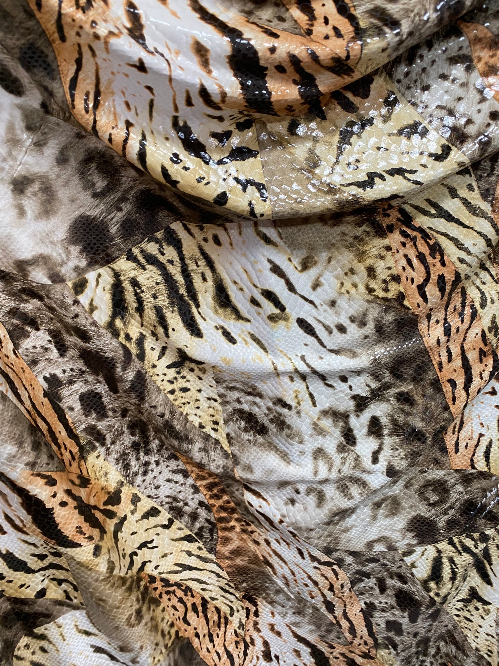 New Exotic Multi Animal Print Taupe Multicolor With Clear Foil - Etsy