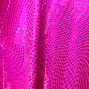 Hologram Metallic Dots Hot Pink Fushia Nylon Spandex 4way Stretch 58/60 ...