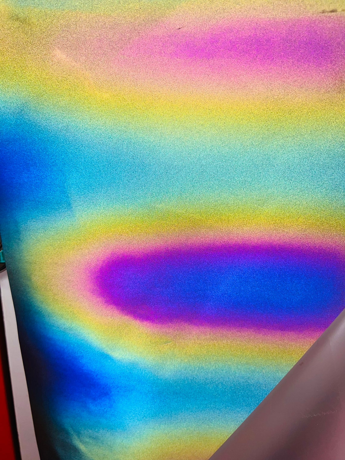 New Reflective Rainbow Heavy Vinyl Non Stretch 58/60” Sold by the YD ...