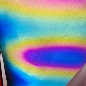 New Reflective Rainbow Heavy Vinyl Non Stretch 58/60” Sold by the YD ...