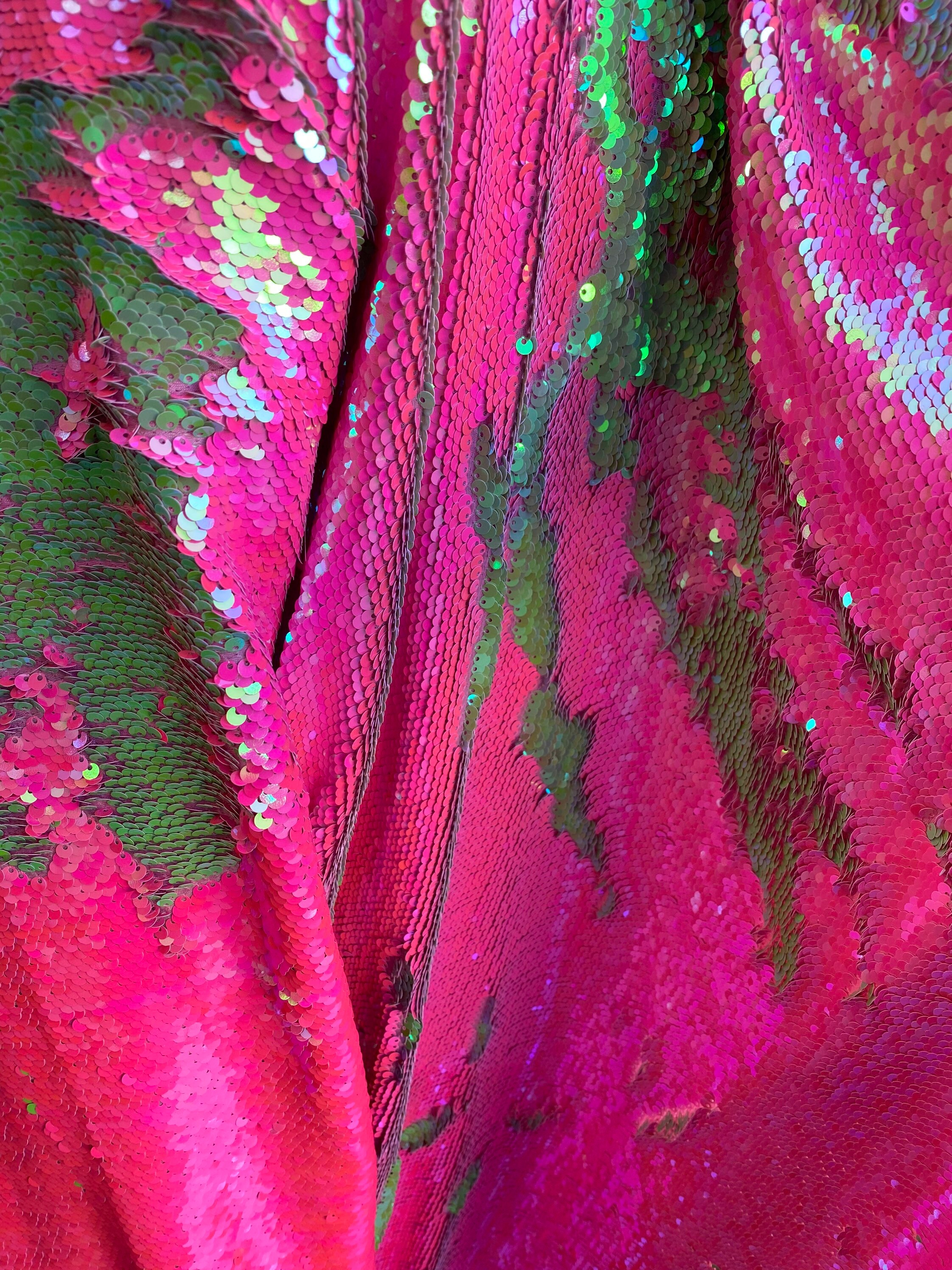 New Mermaid Sequins Neon Colors Flip up Reversible Sequins on Spandex 2 ...