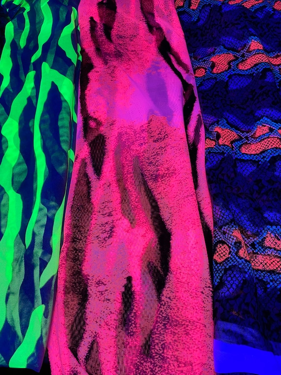 New Uv Light Power Mesh Exotic Animal Prints on Mesh 4-way - Etsy