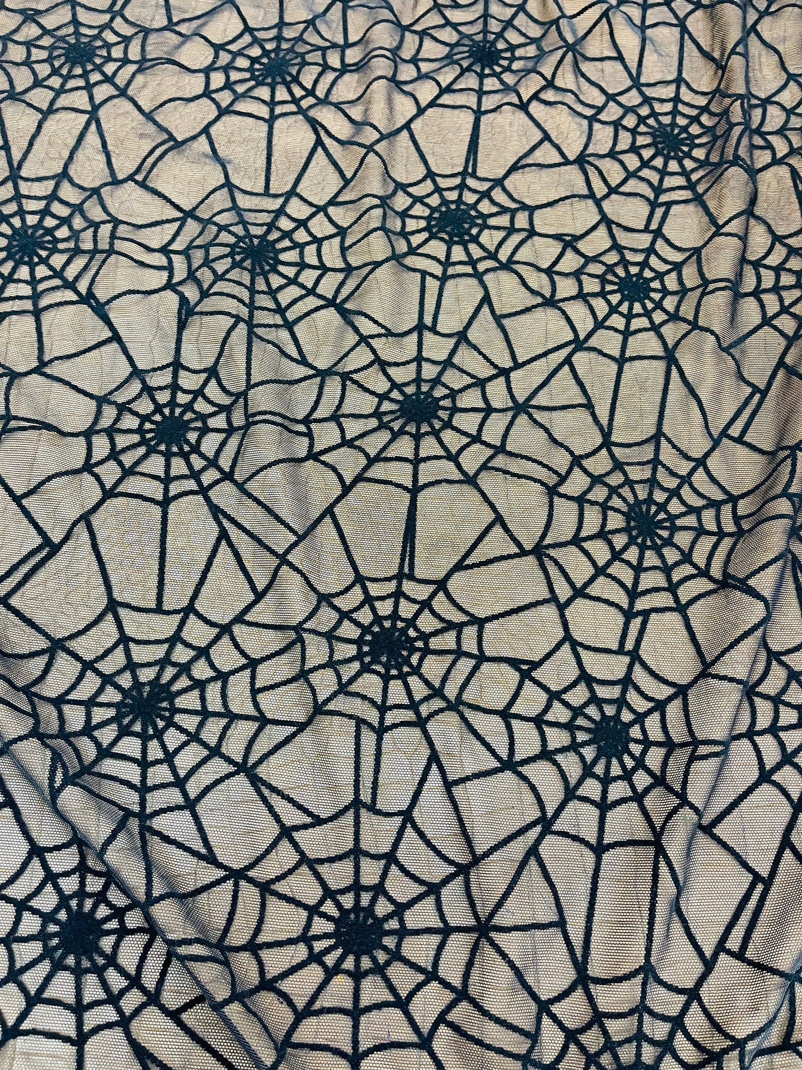 Spiderweb Design Best Quality of Stretch Power Mesh With Black - Etsy