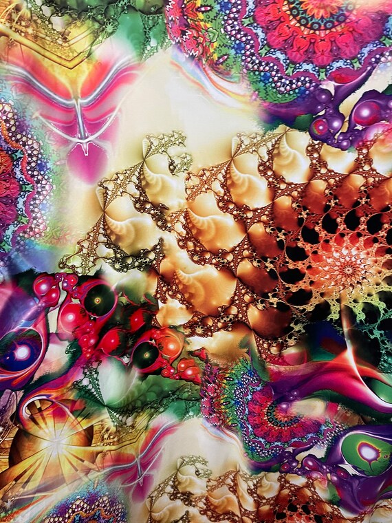 Dyeing & Batik Visual Arts New avatar design print on nylon spandex ...