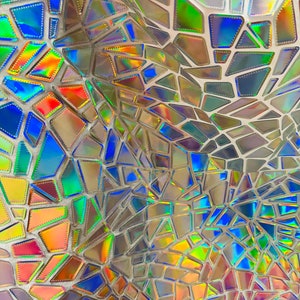 New Luxury Shattered Glass Design Metallic Iridescent Geometric ...