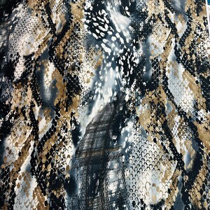 New Exotic Snake Design Print on Great Quality of Poly Spandex 4-way ...