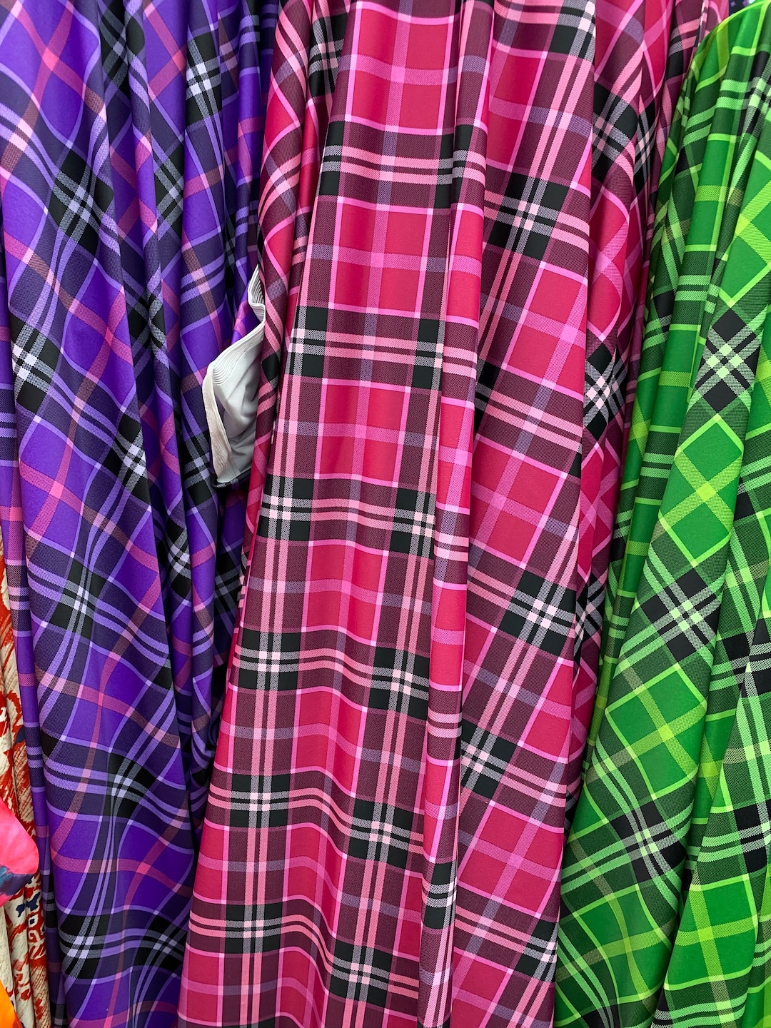 Great Plaid Design Best Quality Nylon Spandex 4-way Stretch 58/60” Sold ...