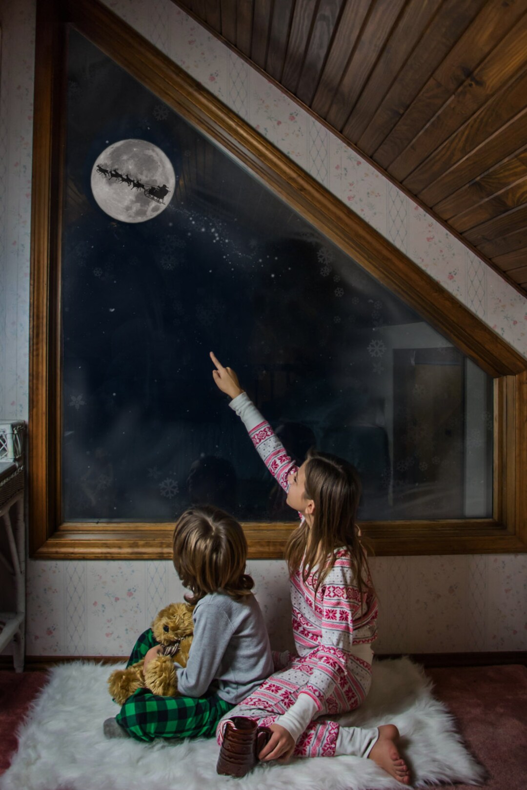 Instant Download Magic Santa Moon Silhouette - Etsy