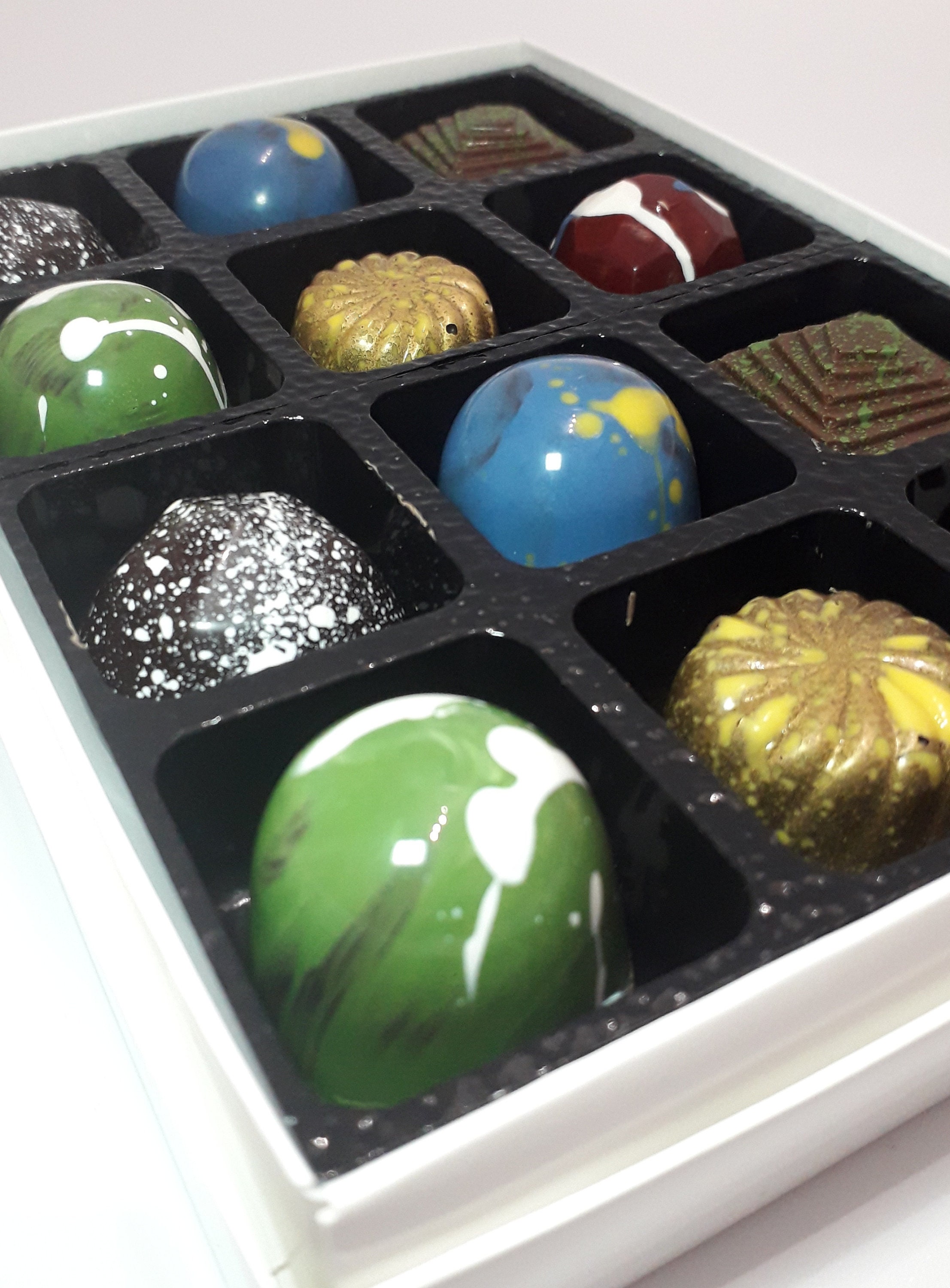 Pre-order Christmas Mixed Box of Handmade Artisan Chocolates - Etsy UK