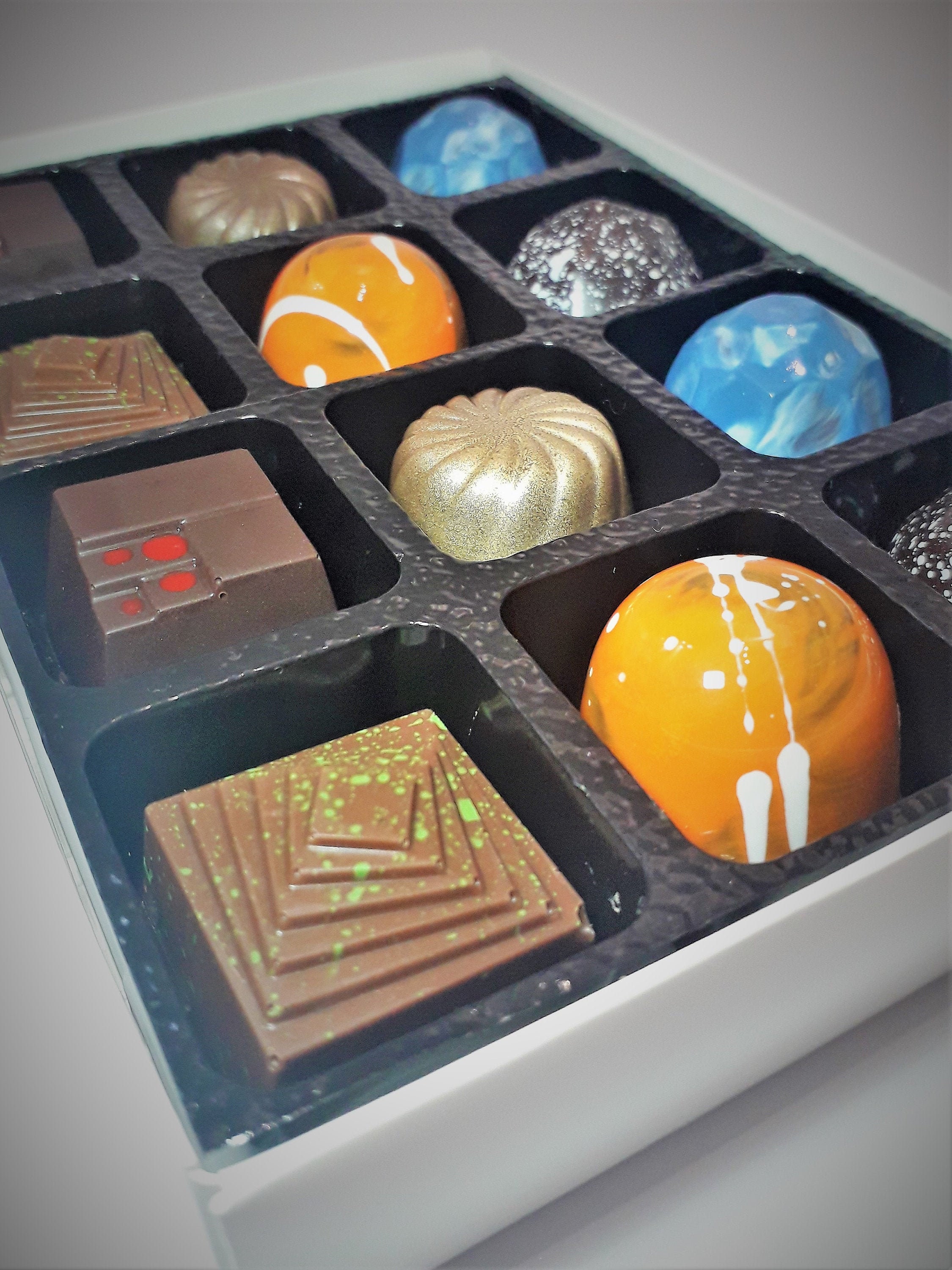 Mixed Box of Handmade Artisan Chocolates | Etsy