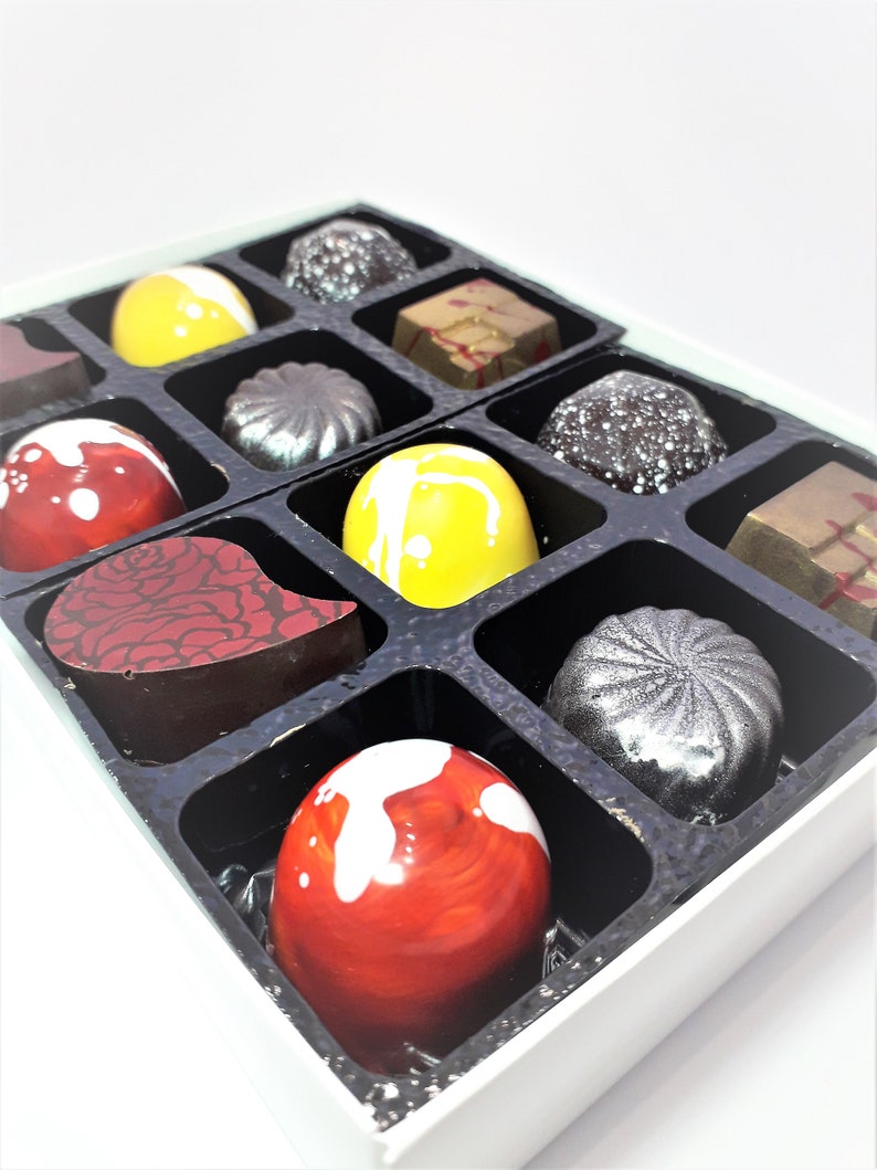 Mixed Box of Handmade Artisan Chocolates - Etsy UK