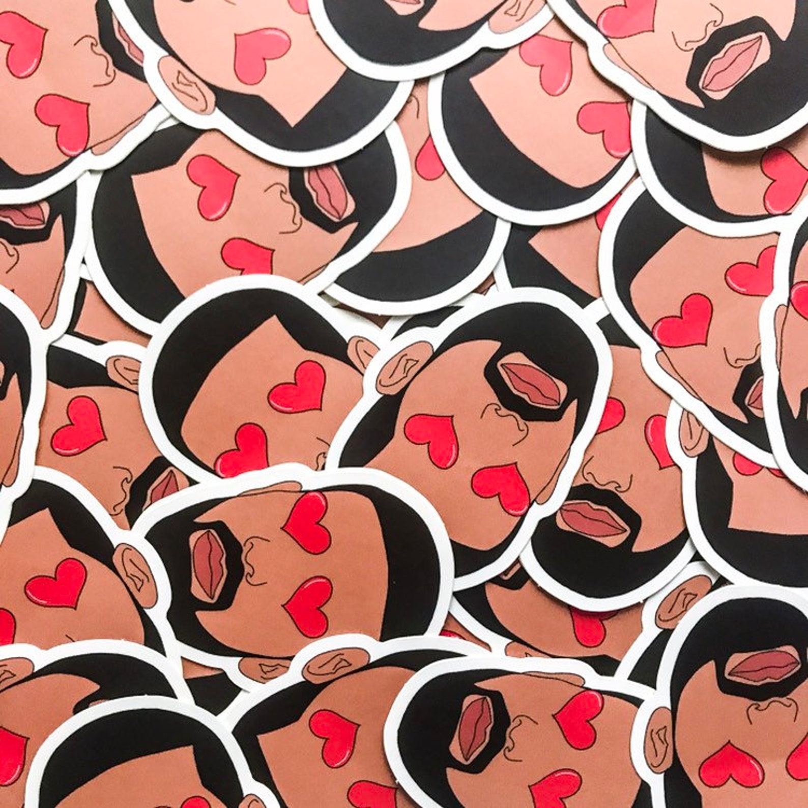 Heart Eyes Drake Sticker Die Cut Sticker Matte Finish - Etsy