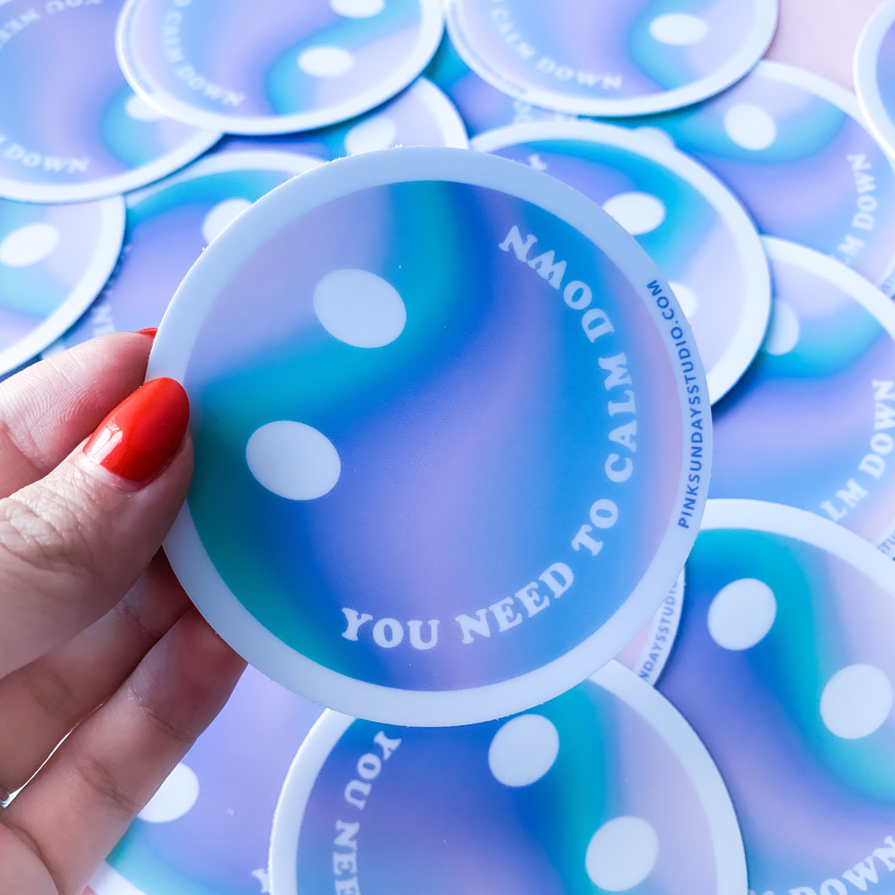 You Need to Calm Down Sticker Laptop Sticker Circle Sticker - Etsy