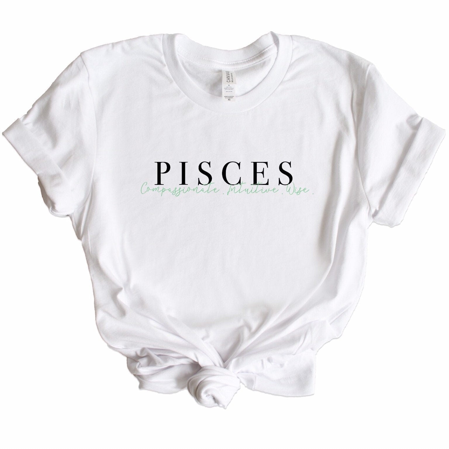 Pisces Zodiac Sign Graphic Tee, Pisces Tshirt, Pisces Crewneck Tee ...