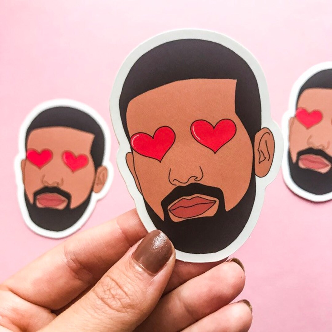 Heart Eyes Drake Sticker Die Cut Sticker Matte Finish - Etsy